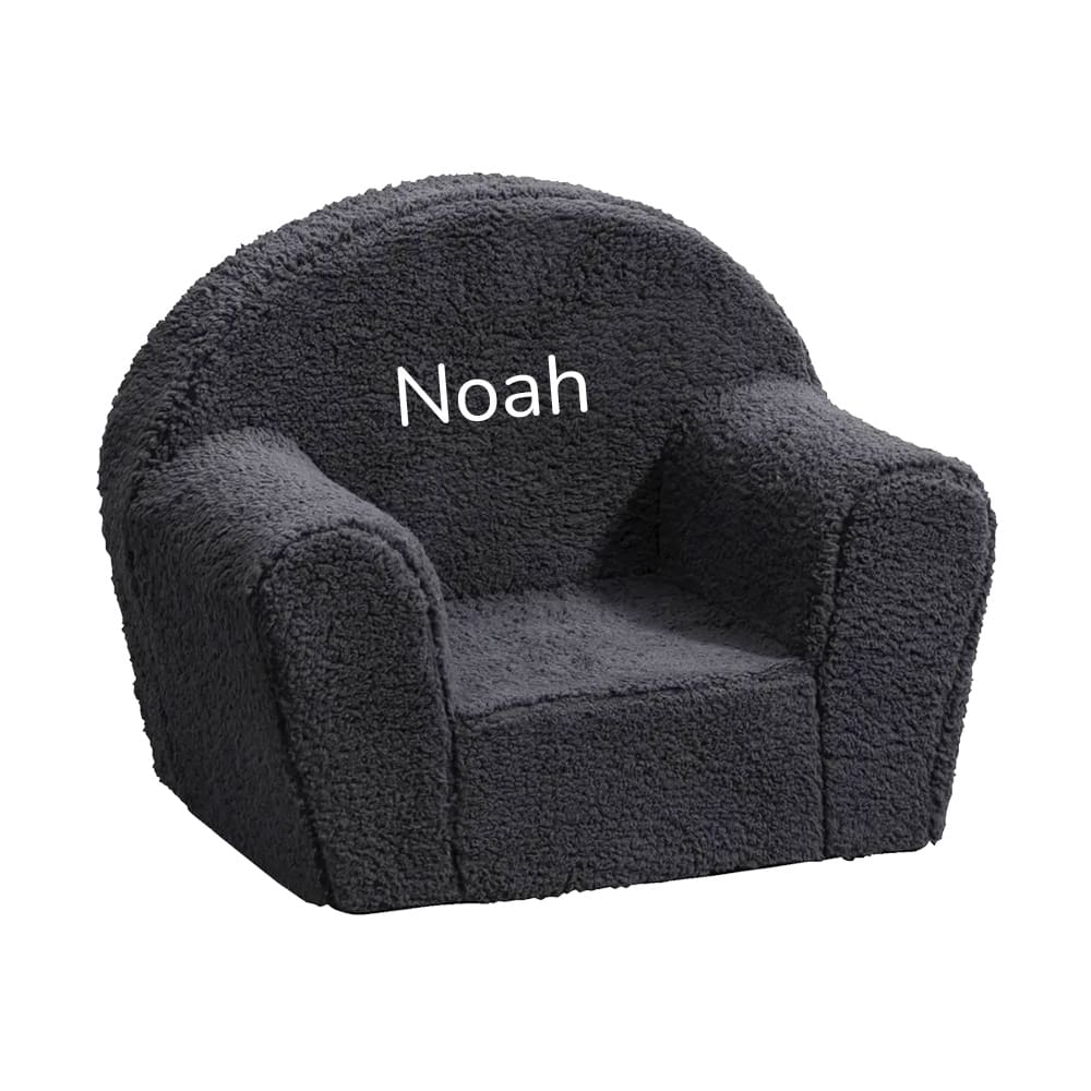 Akomo Kids - Teddy Kids Chair Anthracite | Personalized - Akomo Kids